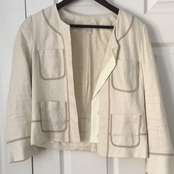 J. Crew | Jackets & Coats | Jcrew Linen Jacket | Poshmark